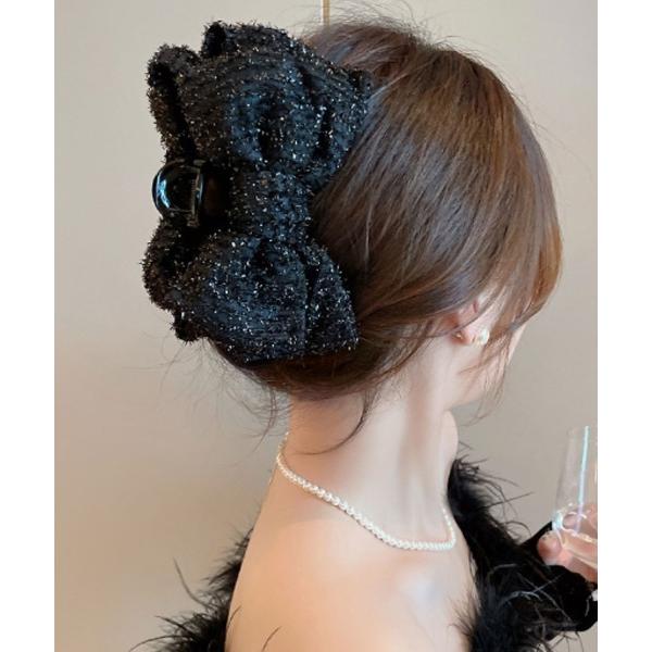 『タイムセール実施中』ZOZO問い合わせ番号:98943327ショップ:Port，ポートブランド:Port，ポート商品名:【 Port / ポート 】 キラキラ シャギー ビッグリボン ワイド バンスクリップ ( L )_カテゴリ:ヘアアク...