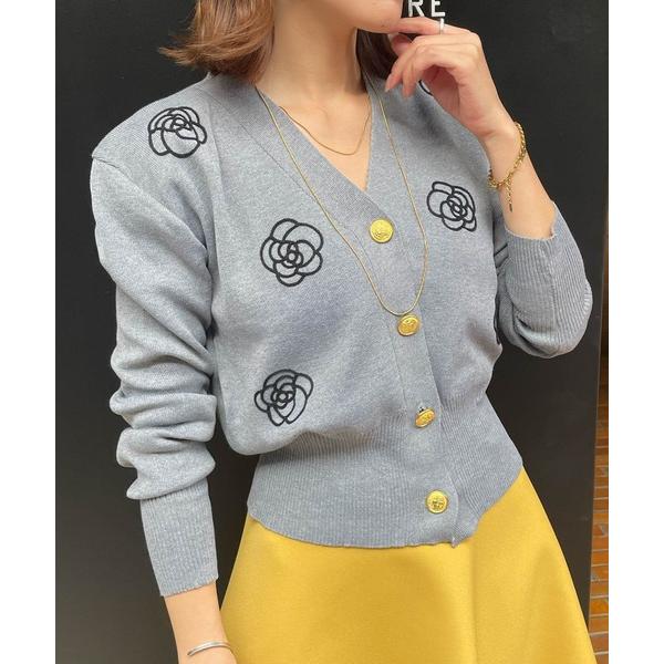 『タイムセール実施中』ZOZO問い合わせ番号:98943522ショップ:RIVER FIELD &amp; Co.，リバーフィールド　アンド　コーブランド:Ampirula，アンピルーラ商品名:ニットカーディガン 長袖 トップス 花柄ニット...