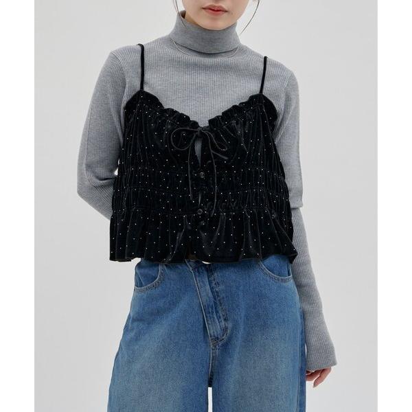 『タイムセール実施中』ZOZO問い合わせ番号:98943571ショップ:DISCOAT，ディスコートブランド:DISCOAT，ディスコート商品名:【umm.】キラキラシャーリングキャミカテゴリ:トップス>Tシャツ/カットソーブランド品...