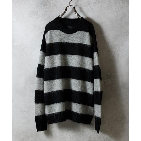 『タイムセール実施中』ZOZO問い合わせ番号:98943629ショップ:NUMBER (N)INE，ナンバーナインブランド:NUMBER (N)INE，ナンバーナイン商品名:MOHAIR WIDE STRIPED KNIT SWEATER ...