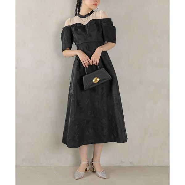 ZOZO問い合わせ番号:98944521ショップ:Kana，カナブランド:Kana，カナ商品名:ジャガード 花柄 チュール オフショル風 Aライン ワンピース ドレス パーティー ドレス 結婚式 お呼ばれ オケージョンカテゴリ:ワンピース/...