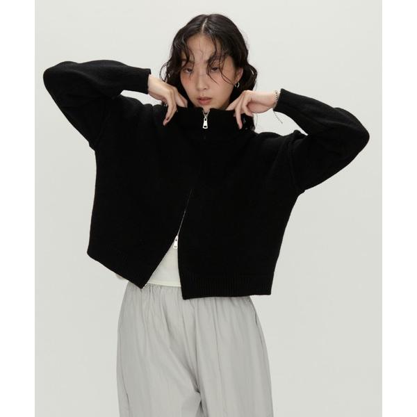 ZOZO問い合わせ番号:98944639ショップ:Auntie Rosa，アンティローザブランド:NUJOH，ヌゾ商品名:Zip Mock Neck Knit Pullover /ジップモックネックニットカテゴリ:トップス>パーカーブ...