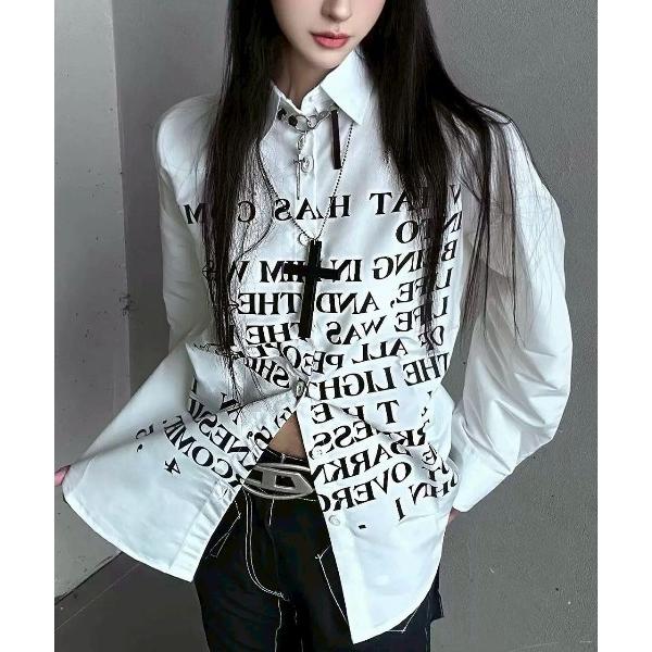 『タイムセール実施中』ZOZO問い合わせ番号:98944939ショップ:Mayree，メイリーブランド:almo，アルモ，Mayree，メイリー商品名:【LAMPOON】ロゴプリントビッグシャツカテゴリ:トップス>シャツ/ブラウスブラ...