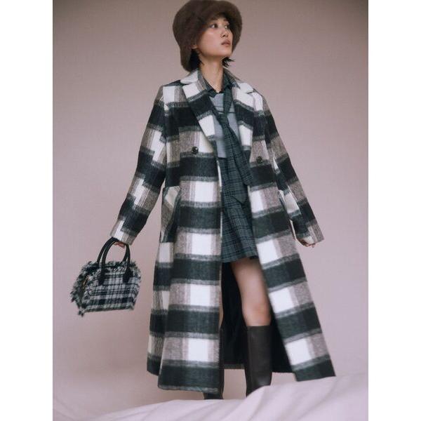 『タイムセール実施中』ZOZO問い合わせ番号:98945758ショップ:RESEXXY，リゼクシーブランド:RESEXXY，リゼクシー商品名:ミディレングスシャギーチェックコートカテゴリ:ジャケット/アウター>その他アウターブランド品...