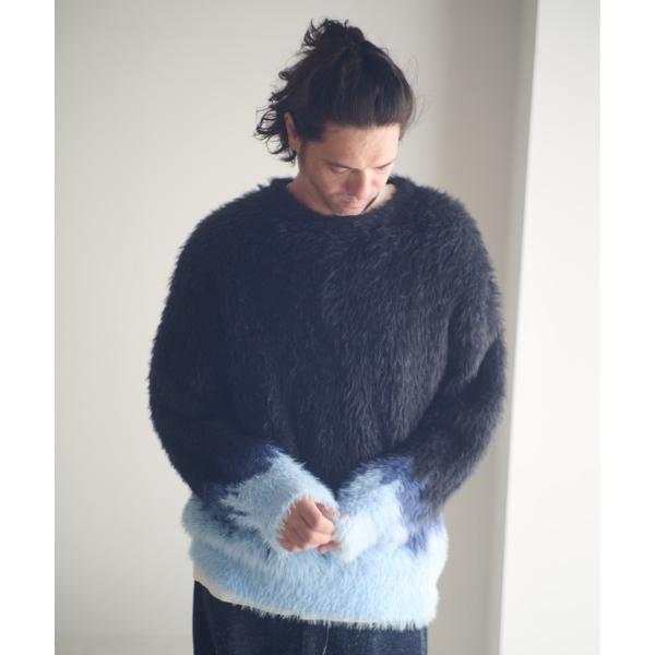 ZOZO問い合わせ番号:98946163ショップ:ONE DAY KMC，ワンデイケイエムシーブランド:ADAM PATEK，アダムパテック商品名:ADAMPATEK/distorted chevron pattern crewneck/シ...