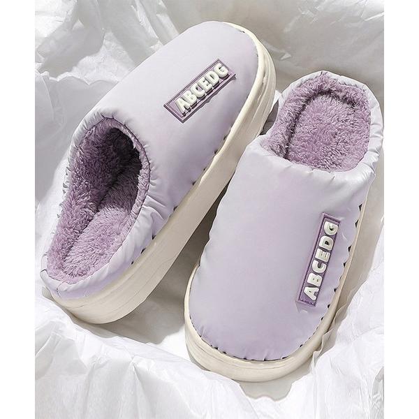 ZOZO問い合わせ番号:98946263ショップ:TeddyShop，テディショップブランド:DAY CLOSET，デイ クローゼット商品名:メンズ レディース バイカラー配色ワンポイントロゴ入りボアスリッパカテゴリ:インテリア>ルー...