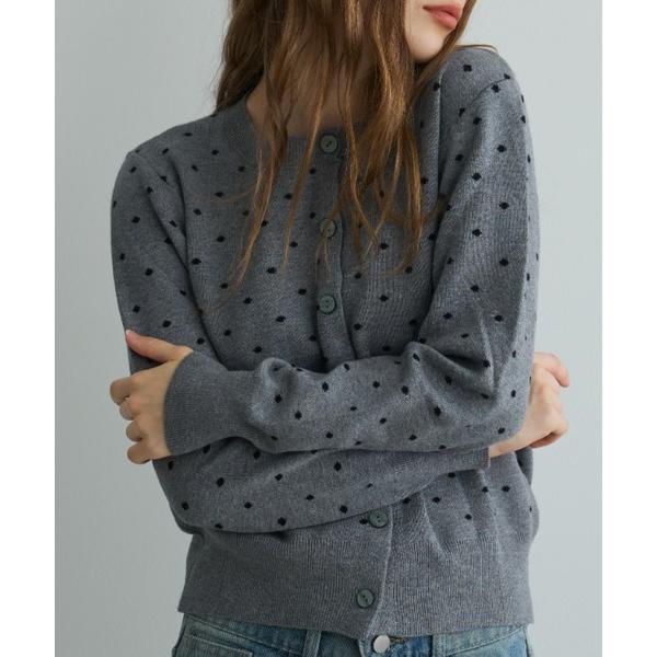 『タイムセール実施中』ZOZO問い合わせ番号:98976751ショップ:Ada.，エイダブランド:Mirette，ミレット商品名:ドットジャカードカーディガン / Dot Jacquard Cardiganカテゴリ:トップス>カーディ...