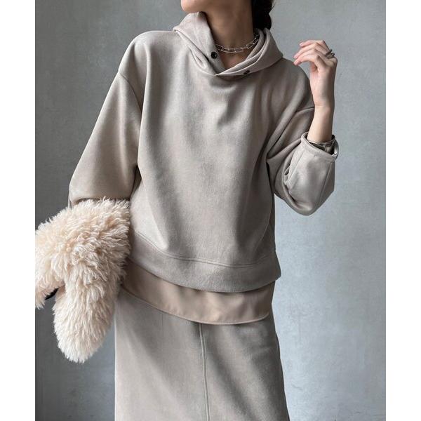 『タイムセール実施中』ZOZO問い合わせ番号:98977169ショップ:DouDou，ドゥドゥブランド:DouDou，ドゥドゥ商品名:【WEB限定】レイヤードフーディー＋イージータイトスカートカテゴリ:ジャケット/アウター>セットアッ...