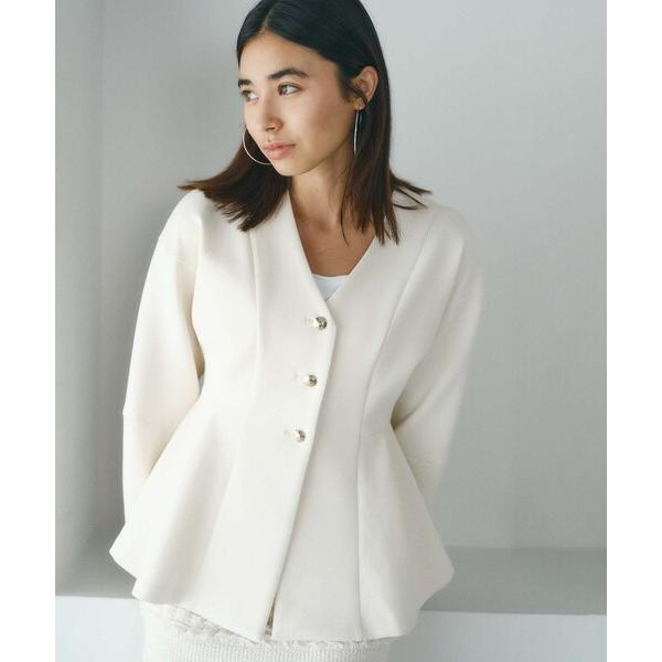 『セール実施中』ZOZO問い合わせ番号:98977196ショップ:SANYO SELECT，サンヨーセレクトブランド:BIANCA，ビアンカ商品名:【BAILA12月号掲載】【軽量で美シルエット】ジャージーペプラムジャケットカテゴリ:ジャケ...