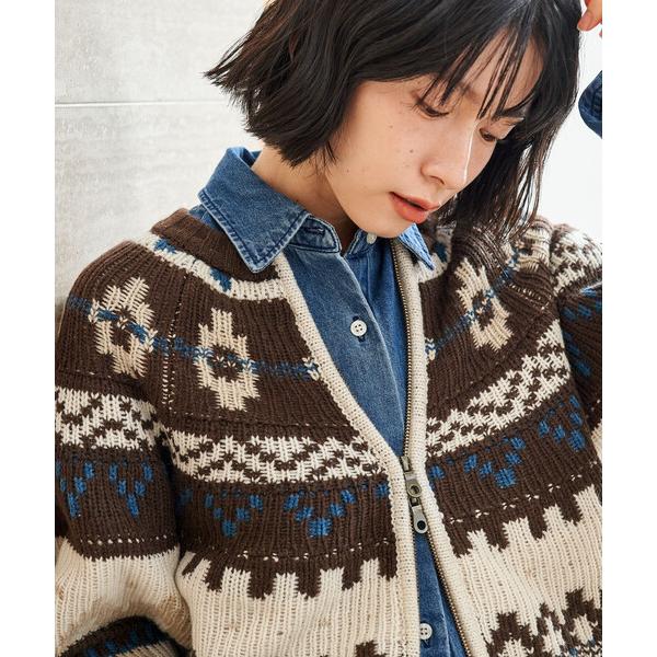 『セール実施中』ZOZO問い合わせ番号:98977333ショップ:FREAK'S STORE，フリークスストアブランド:FREAK'S STORE，フリークスストア商品名:ノルディック ジップショートニットカーデカテゴリ:トップス>カ...