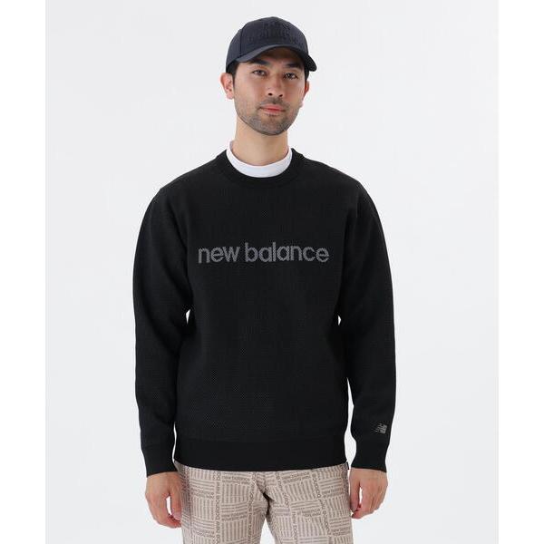 『セール実施中』ZOZO問い合わせ番号:98977809ショップ:the HOUSE，ザハウスブランド:New Balance Golf，ニューバランスゴルフ商品名:【new balance golf】メッシュ クルーネック ニット プルオ...