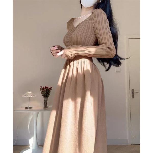 『セール実施中』ZOZO問い合わせ番号:98978352ショップ:PATRIOT TAXI，パトリオットタクシーブランド:shameless，シェイムレス商品名:【結婚式・二次会】フロントシャーリングフレアニットドレスカテゴリ:ワンピース/...