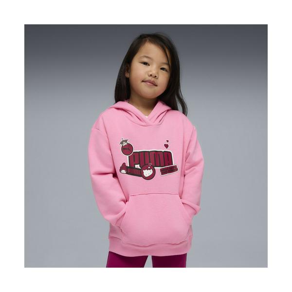 ZOZO問い合わせ番号:98979061ショップ:PUMA STORE ZOZO，プーマストアゾゾブランド:PUMA，プーマ商品名:PUMA プーマ ガールズ PUMA x ハローキティ アンド フレンズ リラックスド フーディ 104-1...