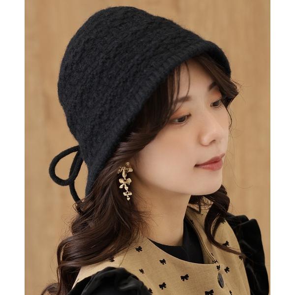 『タイムセール実施中』ZOZO問い合わせ番号:98979551ショップ:Lace Ladies，レースレディースブランド:Lace Ladies，レースレディース商品名:バック スリット リボン付き ニット バケット ハットカテゴリ:帽子&...