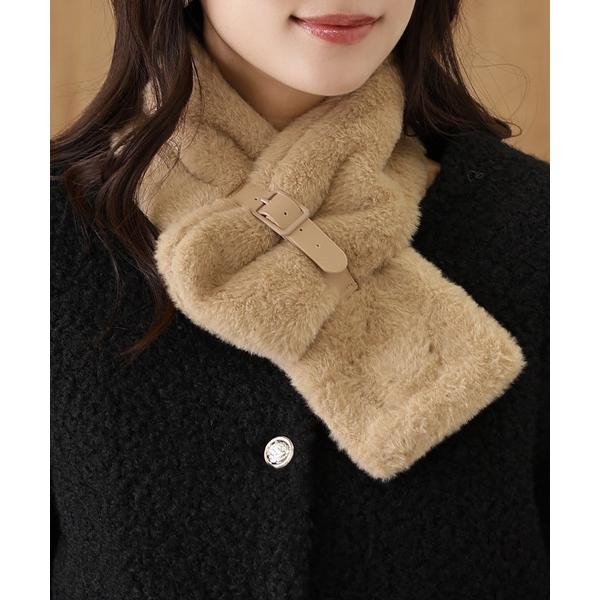 『タイムセール実施中』ZOZO問い合わせ番号:98979569ショップ:Lace Ladies，レースレディースブランド:Lace Ladies，レースレディース商品名:レザー調 ベルト付き ボリューム ファー ティペットカテゴリ:ファッシ...