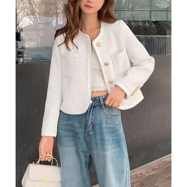 ZOZO問い合わせ番号:98981292ショップ:SBG，エスビージーブランド:blackdia ocean，ブラックダイヤオーシャン商品名:blackdia ocean ツイードライク パイピングジャケットカテゴリ:ジャケット/アウター&...