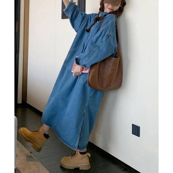 『タイムセール実施中』ZOZO問い合わせ番号:98981300ショップ:ABITOKYO，アビトーキョーブランド:Diosfront，ディオスフロント，ABITOKYO，アビトーキョー商品名:サイドスリットオーバーサイズデニムワンピースカテ...