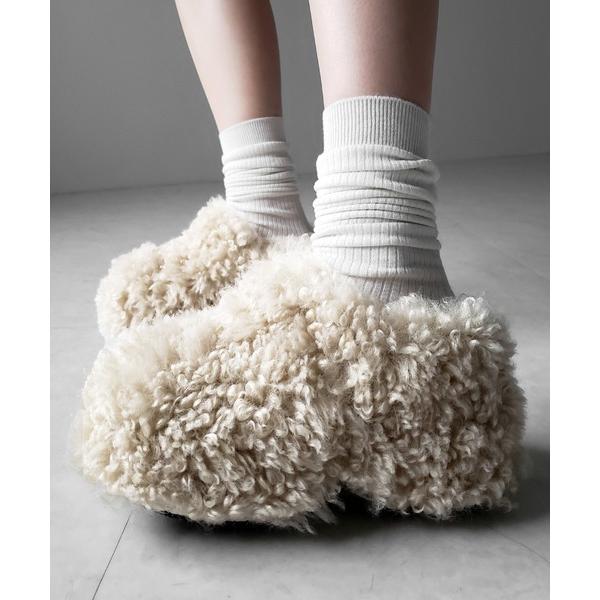 『セール実施中』ZOZO問い合わせ番号:98981525ショップ:me+em select，ミームセレクトブランド:me+em select，ミームセレクト商品名:【 ２color 】厚底テディボアサボサンダル ／ platform ted...