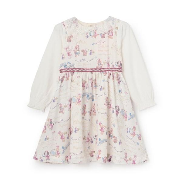 『セール実施中』ZOZO問い合わせ番号:99012670ショップ:NARUMIYA ONLINE，ナルミヤ オンラインブランド:mezzo piano，メゾピアノ商品名:【人気商品再入荷】【直営店で取り扱い無し】鼓笛隊柄　ドッキングワンピー...