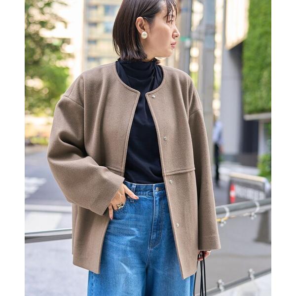 『タイムセール実施中』ZOZO問い合わせ番号:99013343ショップ:coen，コーエンブランド:coen，コーエン商品名:ライトメルトン ノーカラーミドルコートカテゴリ:ジャケット/アウター>ノーカラーコートブランド品番:7660...