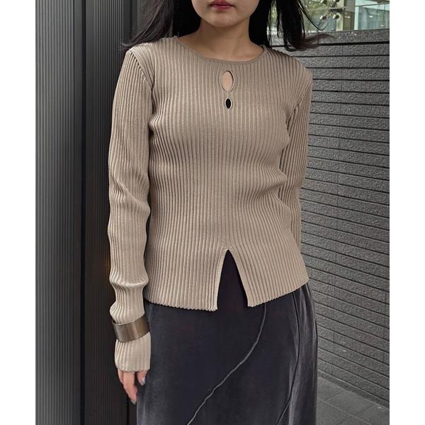 ZOZO問い合わせ番号:99013626ショップ:unit lab，ユニットラボブランド:&amp;g'aime，アンジェム商品名:【＆g'aime】二重臼スリットニット　Double-Layer Slit Knitカテゴリ:トップス&gt...