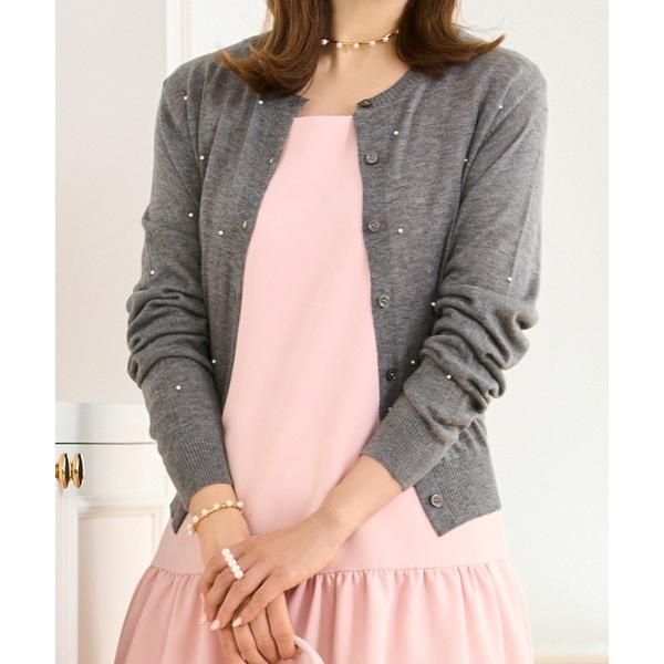 ZOZO問い合わせ番号:99014044ショップ:Joint Space，ジョイントスペースブランド:Prima Scherrer，プリマシェレル，Joint space，ジョイントスペース商品名:パール付ニットカーディガン Prima S...