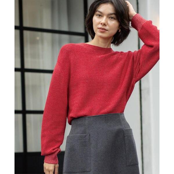 『タイムセール実施中』ZOZO問い合わせ番号:99014508ショップ:OPAQUE.CLIP，オペークドットクリップブランド:OPAQUE.CLIP，オペークドットクリップ商品名:ラメガーターボートネックニット【洗濯機OK】カテゴリ:トッ...