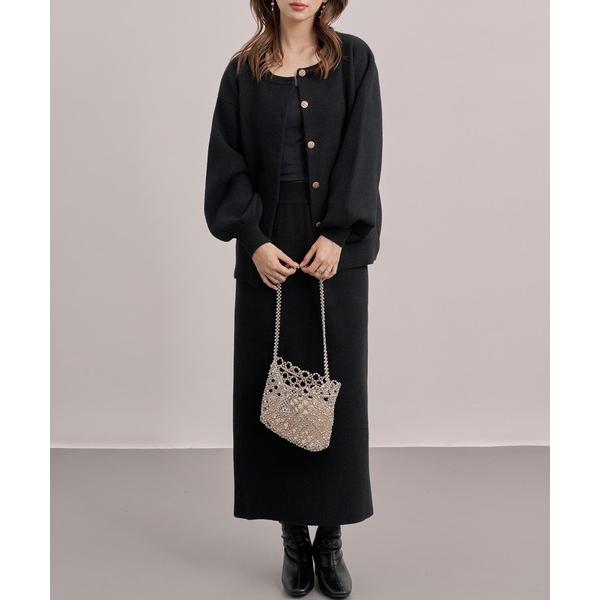 『タイムセール実施中』ZOZO問い合わせ番号:99014569ショップ:SAISON DE PAPILLON，セゾン ド パピヨンブランド:SAISON DE PAPILLON，セゾンドパピヨン商品名:カーディガン×スカートニットセットアッ...