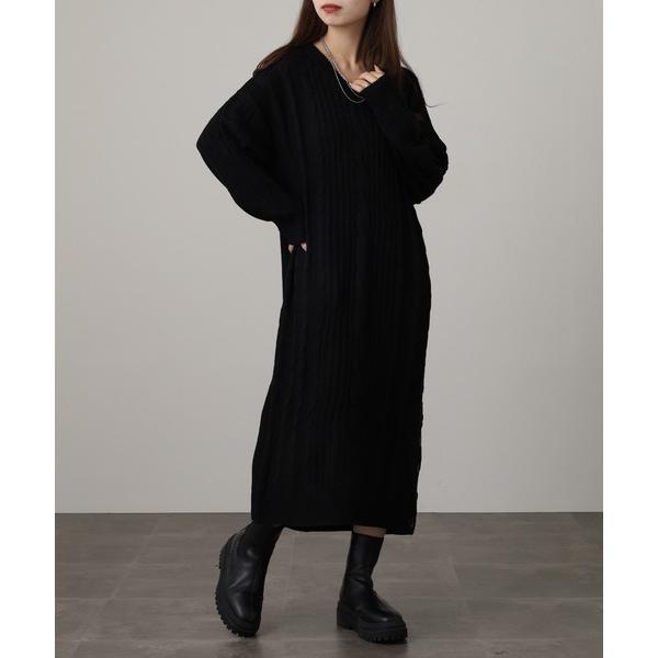 『タイムセール実施中』ZOZO問い合わせ番号:99014750ショップ:FUNALIVE，ファンアライブブランド:FUNALIVE，ファンアライブ商品名:NARNAD ニット マキシ丈スリットワンピースカテゴリ:ワンピース/ドレス>ワ...