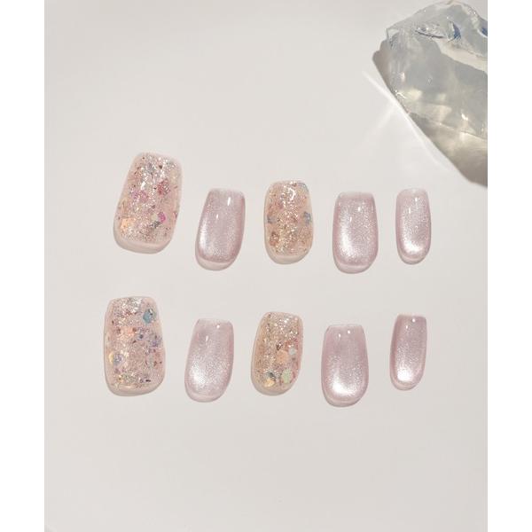 『タイムセール実施中』※このアイテムは返品・交換対象外商品です。コスメ商品ZOZO問い合わせ番号:99015140ショップ:Anail，エーネイルブランド:Anail，エーネイル商品名:水光ネイルピンクマグネットオーロラホログラムショートス...