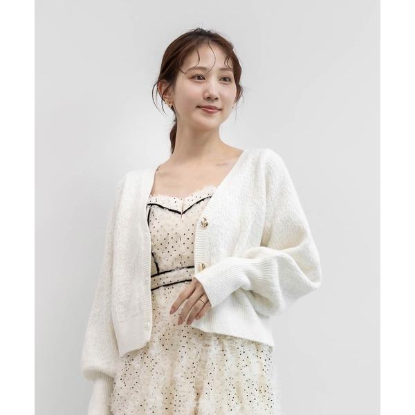 『セール実施中』ZOZO問い合わせ番号:99015421ショップ:RANDA，ランダブランド:RANDA，ランダ商品名:デザイン編みVネックニットカーディガンカテゴリ:トップス>カーディガン/ボレロブランド品番:BT36204素材:ア...