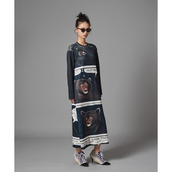 ZOZO問い合わせ番号:99015893ショップ:L.H.P WOMEN，エルエイチピーウィーメンブランド:NON TOKYO，ノントーキョー，L.H.P，エルエイチピー商品名:NON TOKYO/ノントーキョー/プリントリブ長袖ワンピース...