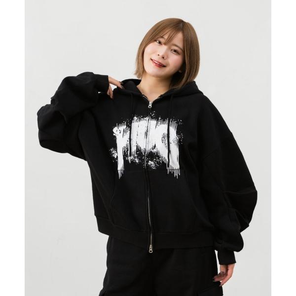 ZOZO問い合わせ番号:99017849ショップ:IF Div.，アイエフディビジョンブランド:HUGELY，ヒュージリー商品名:袖タック入りダブルZIPパーカーカテゴリ:トップス>パーカーブランド品番:119255-126-001素...