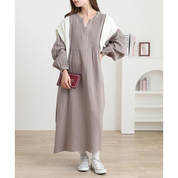 『タイムセール実施中』ZOZO問い合わせ番号:99017992ショップ:FUNALIVE，ファンアライブブランド:OMNES，オムネス，FUNALIVE，ファンアライブ商品名:ダブルガーゼピンタック袖ボリュームワンピースカテゴリ:ワンピース...