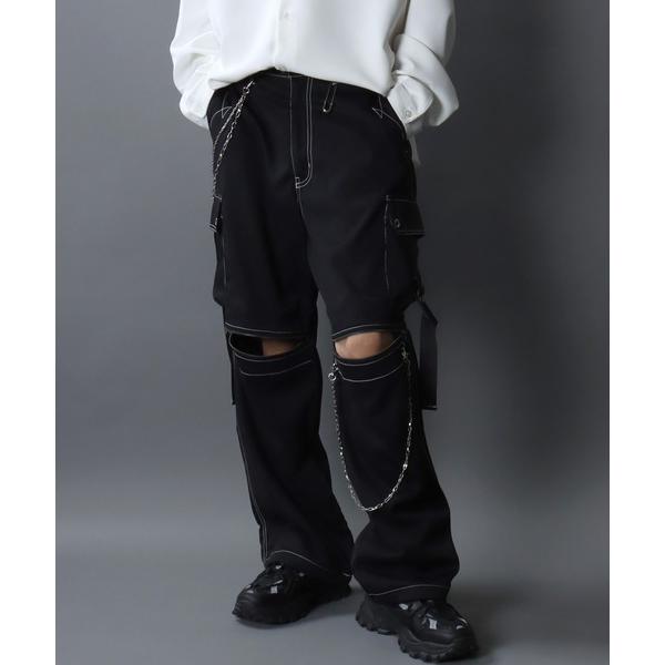 『タイムセール実施中』ZOZO問い合わせ番号:99018458ショップ:SITRY，シトリーブランド:SITRY，シトリー商品名:Chained Cargo Pants/チェーン付き ワイド カーゴパンツカテゴリ:パンツ>カーゴパンツ...