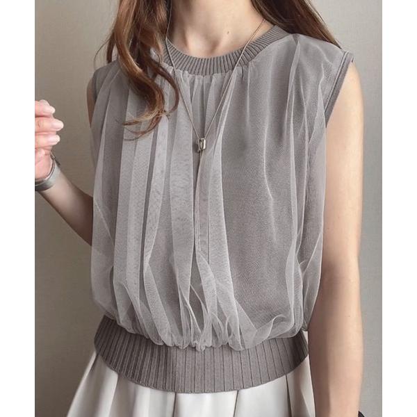 参考価格：6，710円発売時期：2024年05月コンディション：A（使用感なし）数回使用した程度で使用感が感じられないアイテム参考商品名：チュールドッキングノースリーブニット参考品番：frmt006-256【商品に関する注意事項】・こちらの...