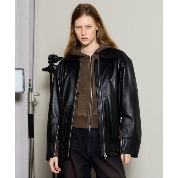 ZOZO問い合わせ番号:99046626ショップ:MAISON SPECIAL，メゾン スペシャルブランド:MAISON SPECIAL，メゾンスペシャル商品名:Oversized Real Leather Zip Blouson / オー...