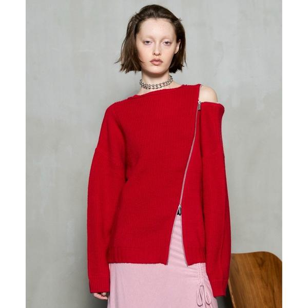 ZOZO問い合わせ番号:99046722ショップ:MAISON SPECIAL，メゾン スペシャルブランド:MAISON SPECIAL，メゾンスペシャル商品名:Long Zipper Knit Pullover / ロングファスナ−ニット...