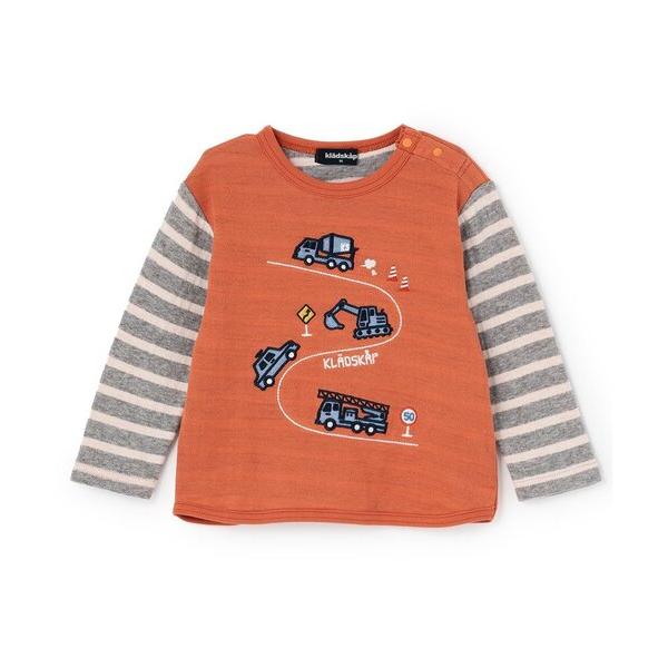 『セール実施中』ZOZO問い合わせ番号:99049148ショップ:NARUMIYA ONLINE，ナルミヤ オンラインブランド:kladskap，クレードスコープ商品名:【人気商品再入荷】【直営店で取り扱い無し】働く車刺しゅう接結長袖Tシャ...