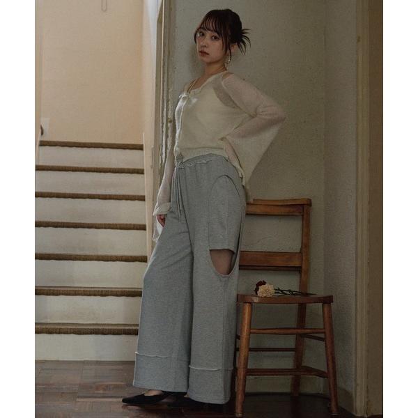 ZOZO問い合わせ番号:99049426ショップ:mideal，マイディールブランド:mideal，マイディール商品名:cut out design  sweatshirt pants / カットアウトデザインスウェットパンツカテゴリ:パン...