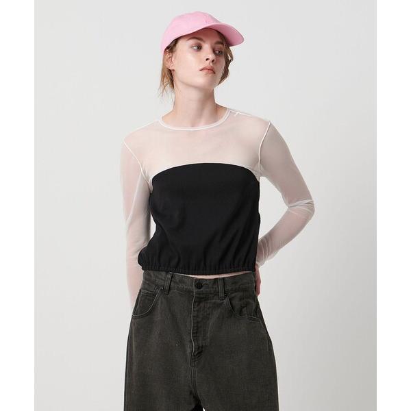 『セール実施中』ZOZO問い合わせ番号:99049472ショップ:UNITED ARROWS，ユナイテッドアローズブランド:ASTRAET，アストラット商品名:＜ASTRAET＞フライスxシアー コンビ クルーネックカットソーカテゴリ:トッ...