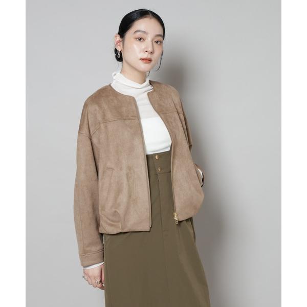 『タイムセール実施中』ZOZO問い合わせ番号:99049621ショップ:NANO universe，ナノユニバースブランド:NANO universe，ナノユニバース商品名:フェイクスエードボンディングノーカラーブルゾンカテゴリ:ジャケット...