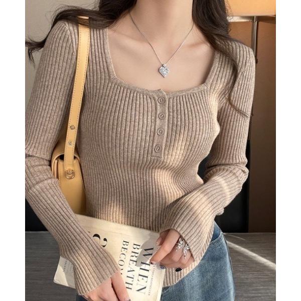 『タイムセール実施中』ZOZO問い合わせ番号:99081084ショップ:Ada.，エイダブランド:SHEPP，シープ商品名:スクエアヘンリーネックリブニットトップスカテゴリ:トップス>Tシャツ/カットソーブランド品番:SP5830素材...