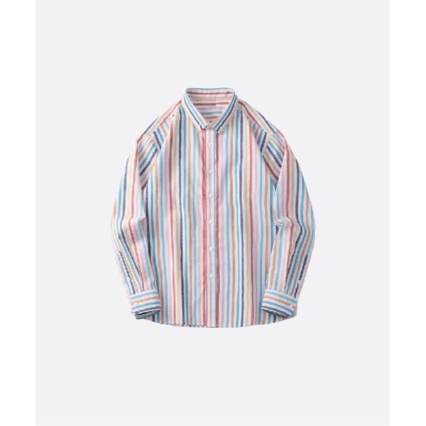 ZOZO問い合わせ番号:99081108ショップ:P L U M STORE，プラム ストアブランド:U:UME，ユーム商品名:Rainbow Stripe Shirtカテゴリ:トップス>シャツ/ブラウスブランド品番:C2509UME...