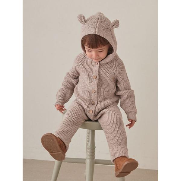 『セール実施中』※このアイテムは返品・交換対象外商品です。ZOZO問い合わせ番号:99112981ショップ:JAMIE KAY，ジェイミーケイブランド:JAMIE KAY，ジェイミーケイ商品名:くま耳ニットロンパースMoleskin Mar...