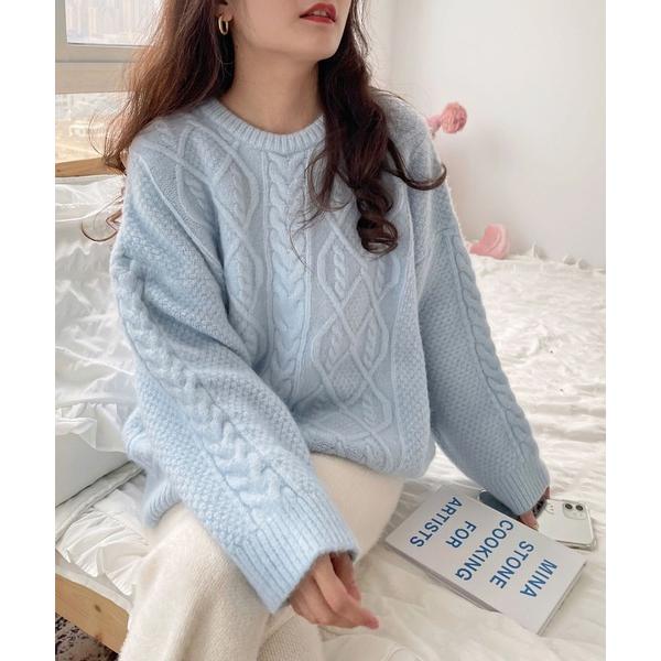 『セール実施中』ZOZO問い合わせ番号:99113902ショップ:FRP，エフアールピーブランド:BLANC FICELLE，ブランフィセル商品名:ケーブルニット　クルーネックカテゴリ:トップス>ニット/セーターブランド品番:NFAK...