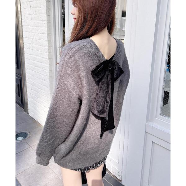 『タイムセール実施中』ZOZO問い合わせ番号:99113985ショップ:INGNI，イングブランド:INGNI，イング商品名:バックベロアリボンシャギーチュニックニットカテゴリ:トップス>ニット/セーターブランド品番:1254-900...