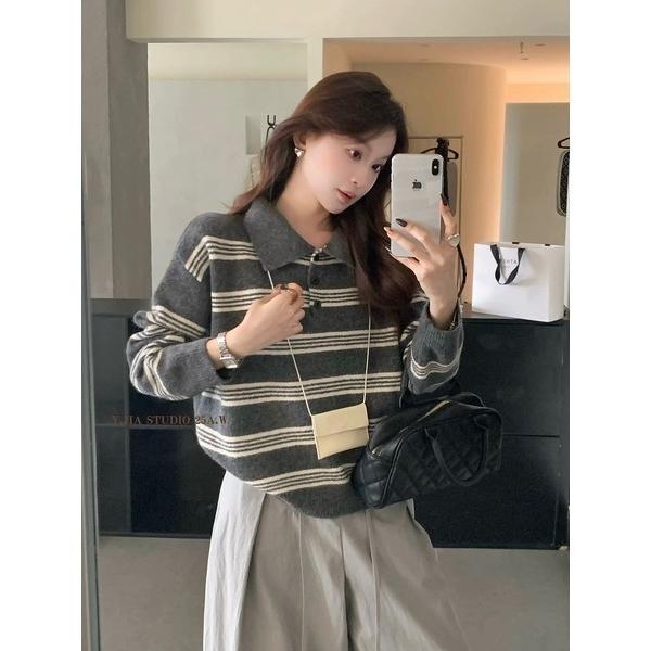 『タイムセール実施中』ZOZO問い合わせ番号:99114537ショップ:Bonjour Sagan，ボンジュールサガンブランド:I.O.E，アイオイ商品名:【韓国トレンド】ストライプカラーニットトップスカテゴリ:トップス>ニット/セー...