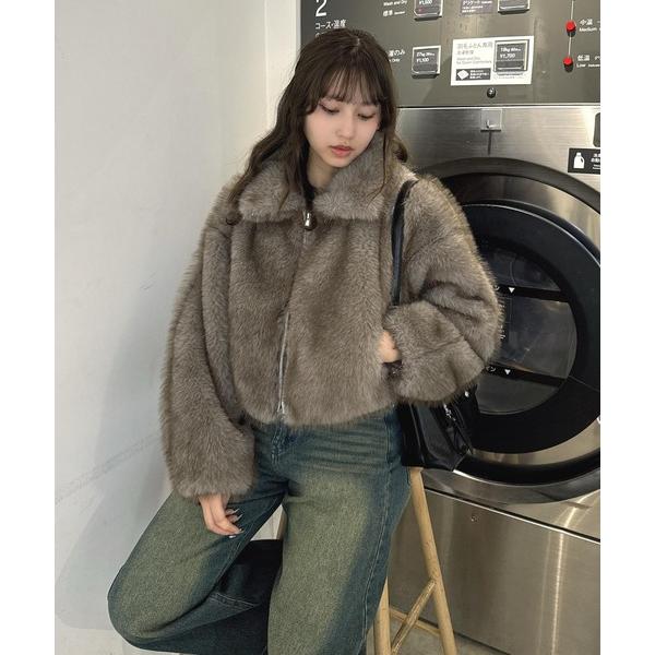 『タイムセール実施中』ZOZO問い合わせ番号:99114636ショップ:AS KNOW AS PLUS，アズノゥアズプラスブランド:AS KNOW AS plus，アズノゥアズプラス商品名:♪Wジップファスナー フェイクファーブルゾンカテゴ...