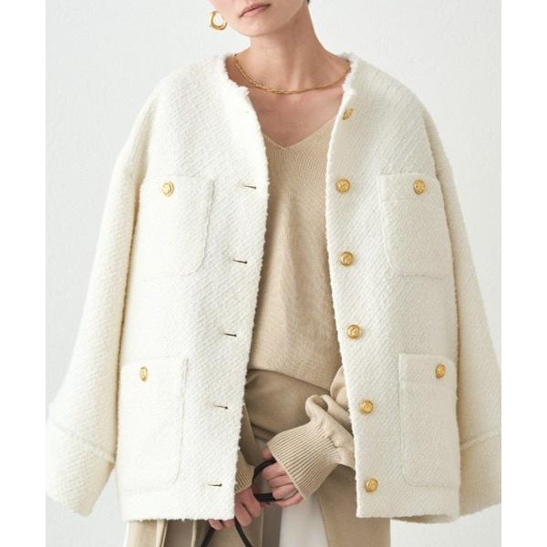 『タイムセール実施中』ZOZO問い合わせ番号:99146252ショップ:LOUNGEDRESS，ラウンジドレスブランド:LOUNGEDRESS，ラウンジドレス商品名:ツイードジャケットカテゴリ:ジャケット/アウター>ノーカラージャケッ...